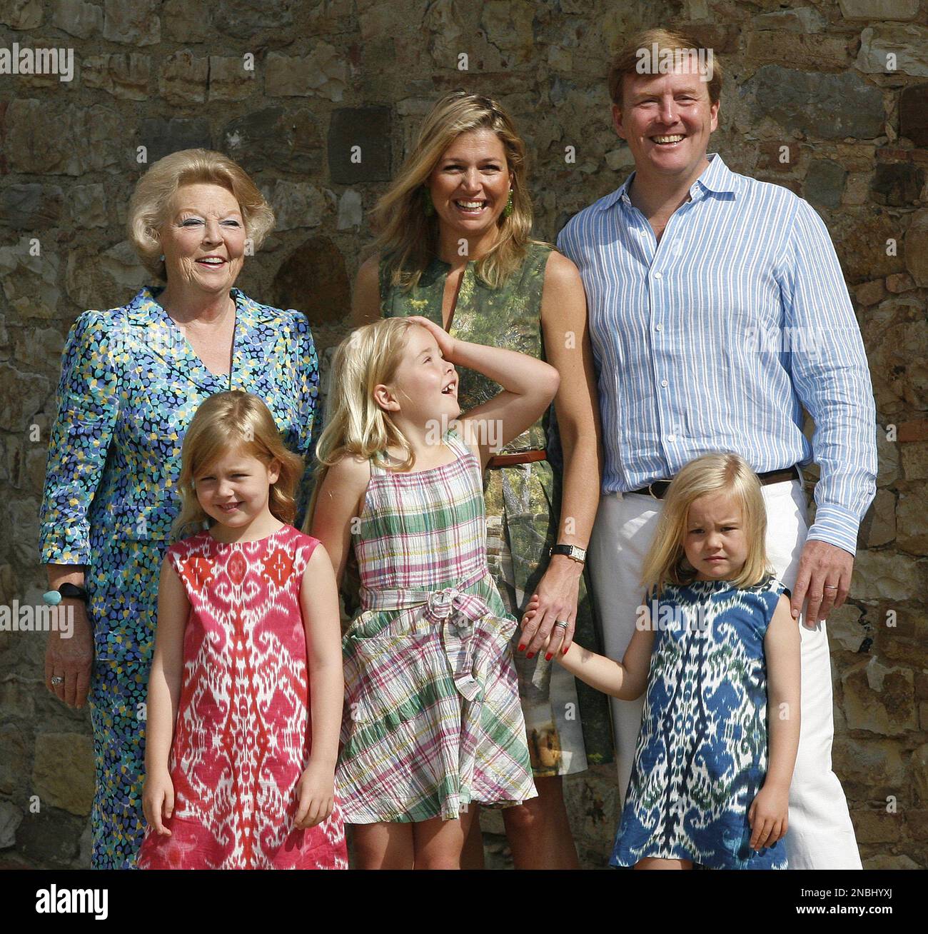 Dutch Royals Queen Beatrix, left, Prince Willem-Alexander, right, and ...