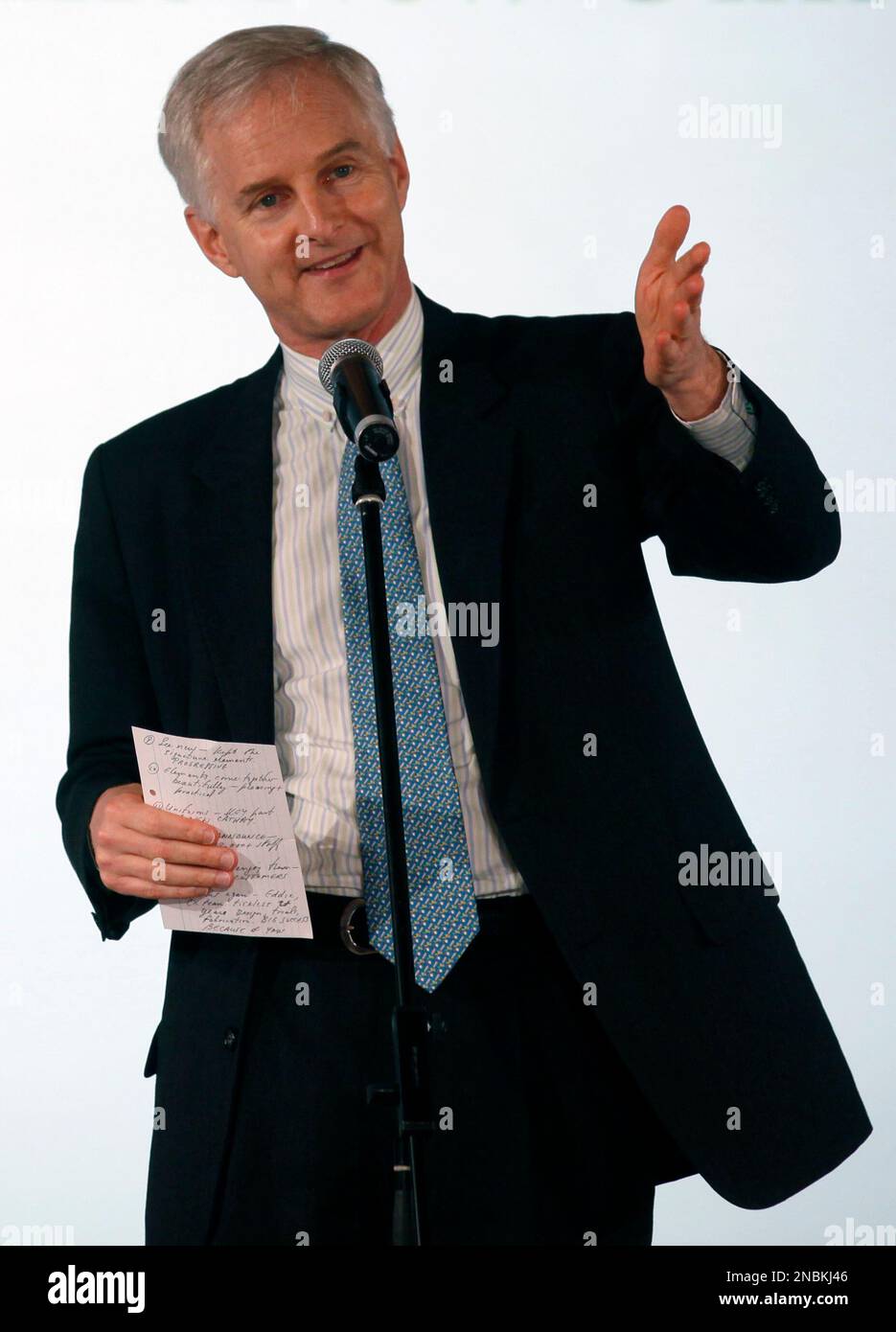 Cathay Pacific Chief Executive John Slosar speaks during the news ...