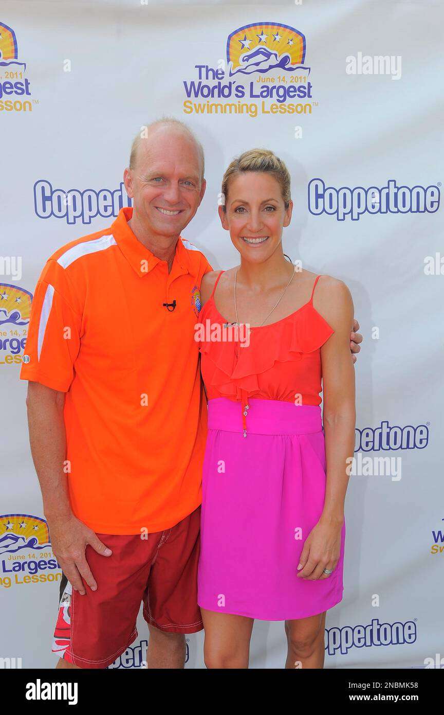 Olympic Gold Medalists Rowdy Gaines, left, and Summer Sanders, prior to ...