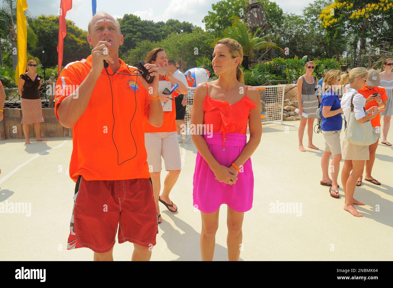 Olympic Gold Medalists Rowdy Gaines, left, and Summer Sanders, prior to ...