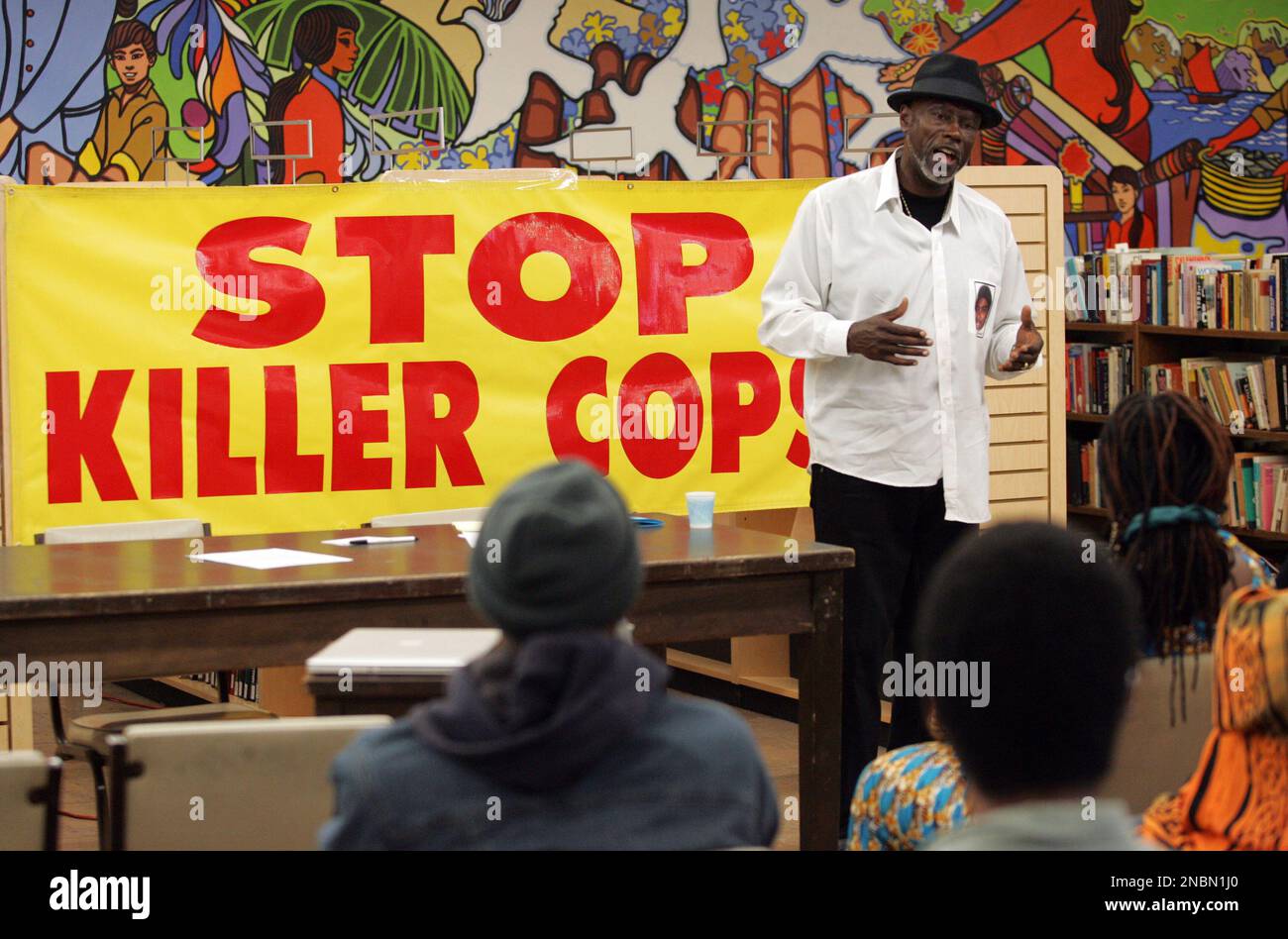 Bobby Cephus Johnson, uncle of Oscar Grant, speaks during an emergency ...
