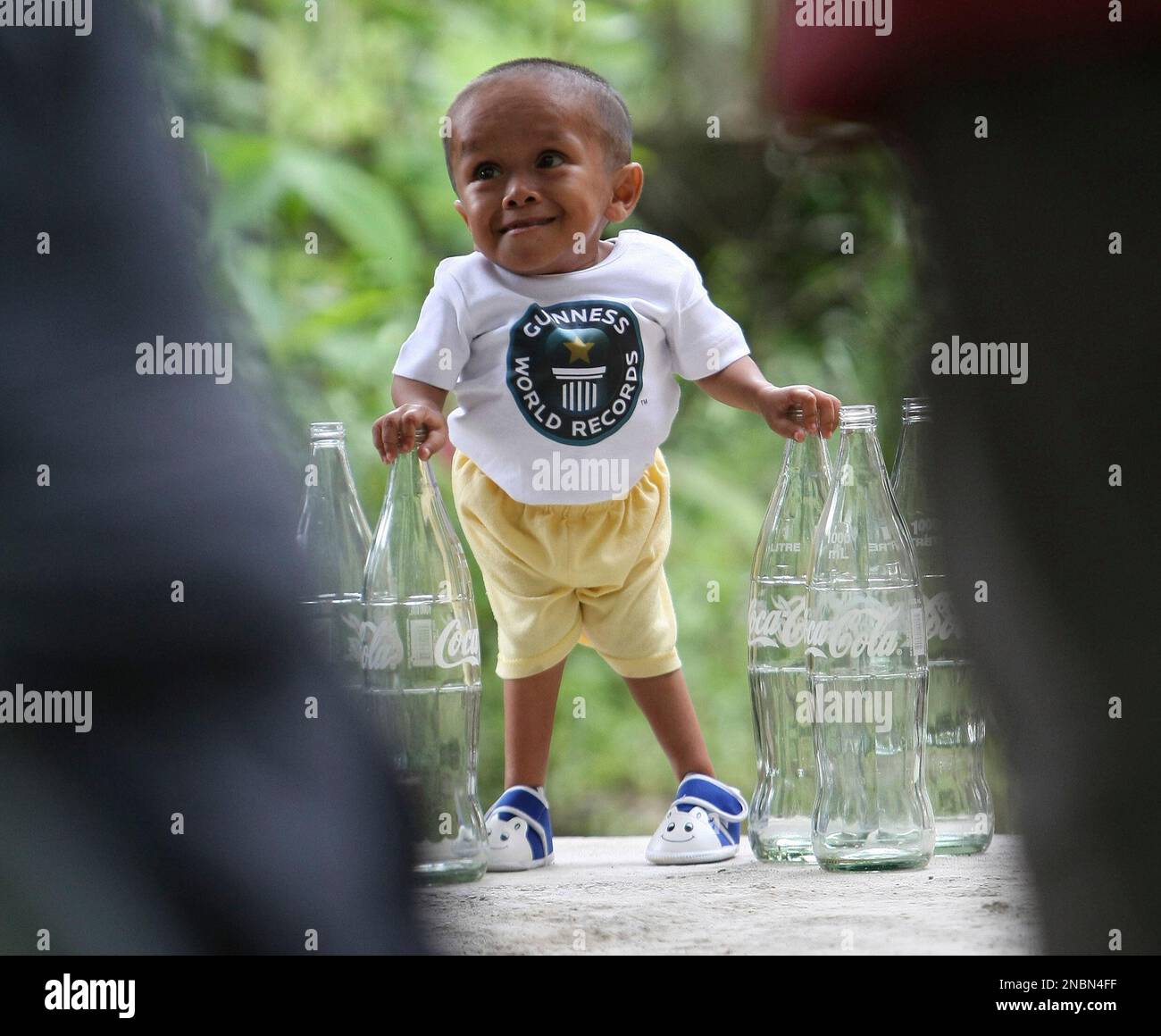 Junrey Balawing poses for a Guinness World Records-hired photographer after a series of ...