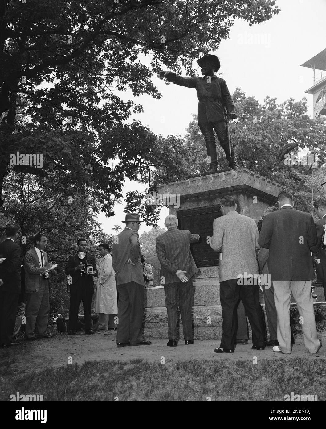 President Dwight Eisenhower, left, stands beside Field Marshal Viscount ...