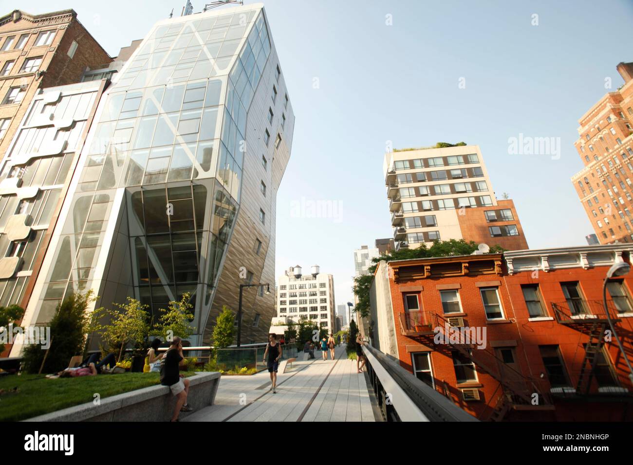 An examples of the city's newest architecture, left, is juxtaposed ...