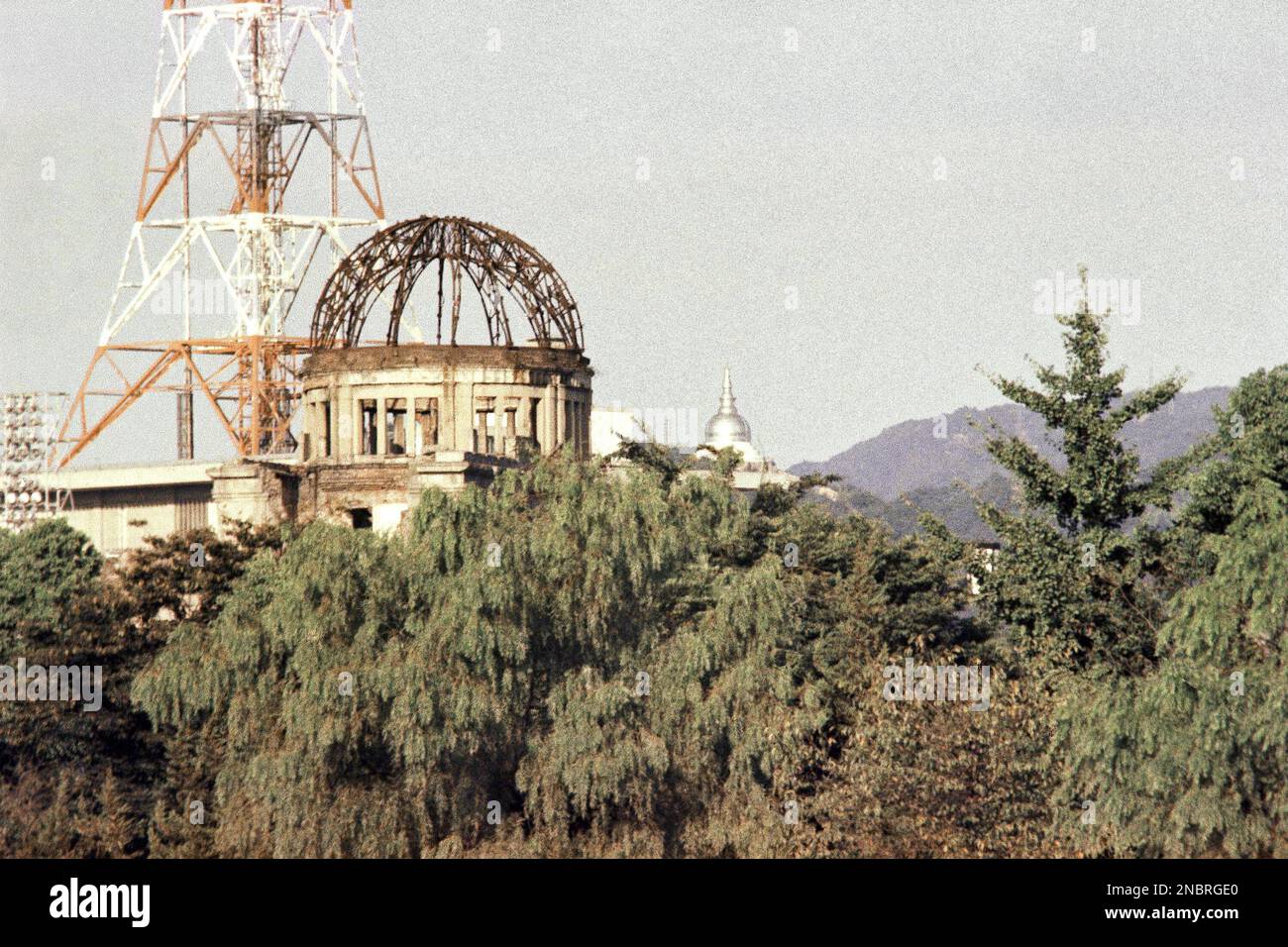 The concrete section was burnt and melted, leaving the steel frame ...