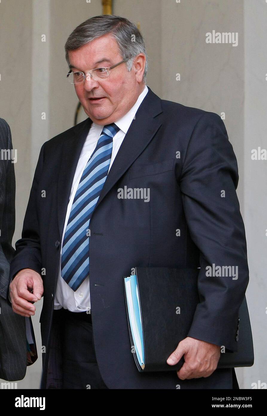 French Justice Minister Michel Mercier leaves the Elysee Palace after ...