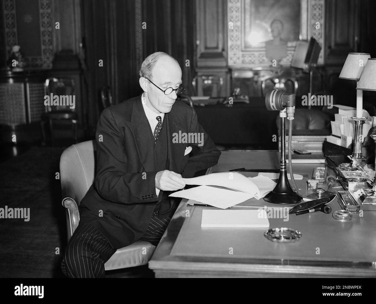 Lord Edward Halifax, British Foreign Minister, made a short broadcast ...