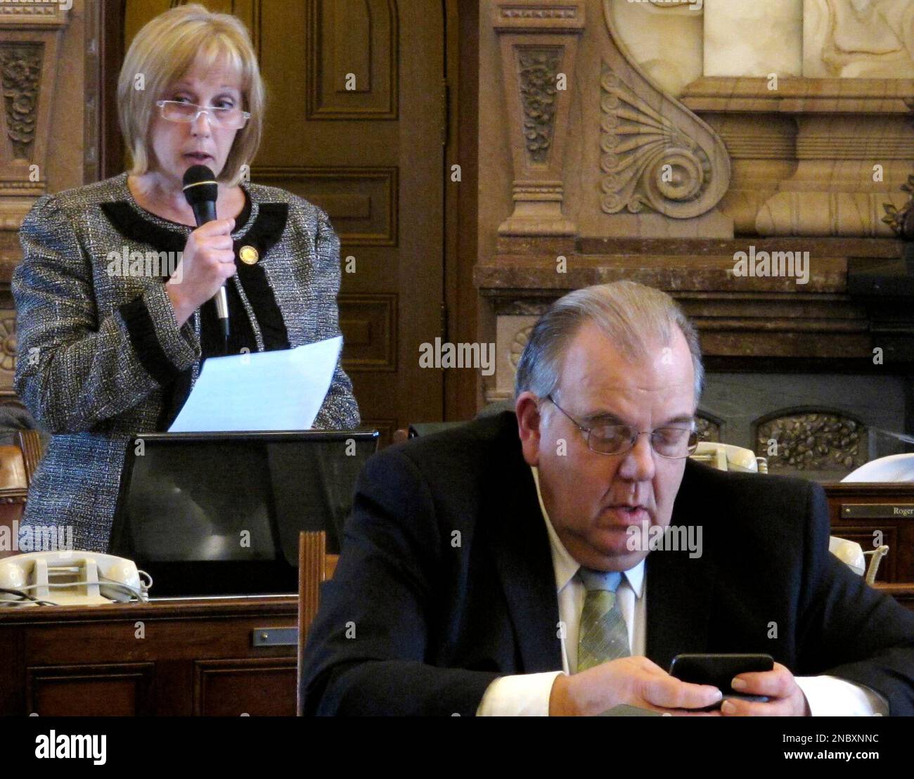 Kansas state Sen. Mary Pilcher-Cook, a Shawnee Republican, discusses a ...