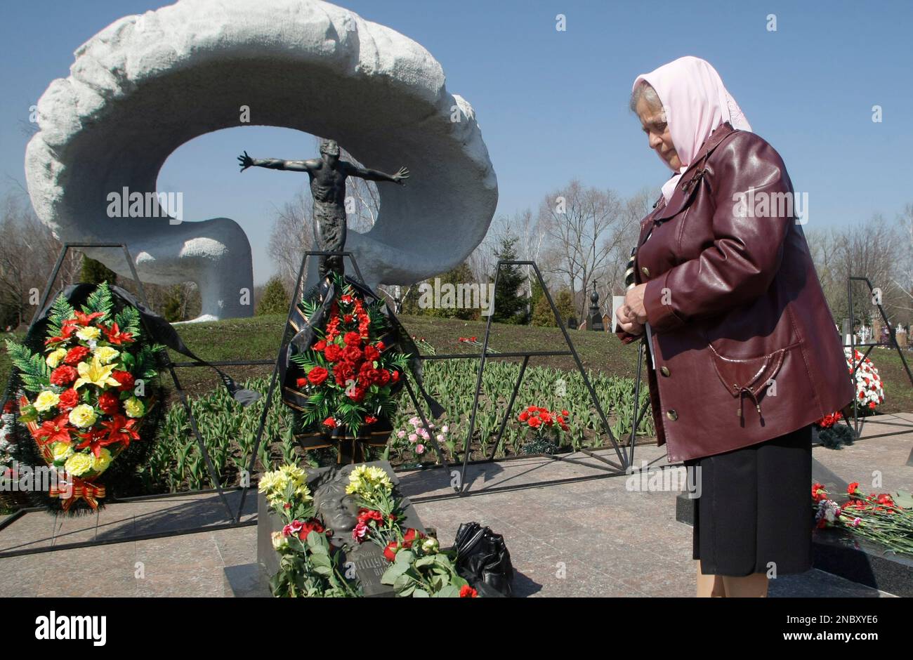 Luybov Vashuk, sister of Nikolay Vashuk, a firefighter who worked at ...