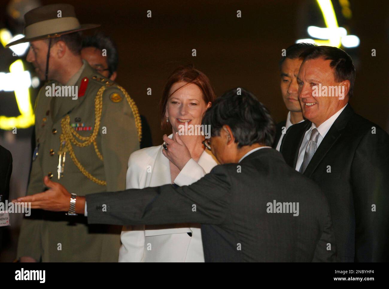 Australian Prime Minister Julia Gillard, second from left, and her ...