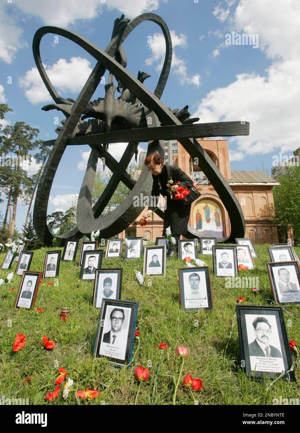 FILE - In this April 26, 2008 file photo, a relative of a Chernobyl ...