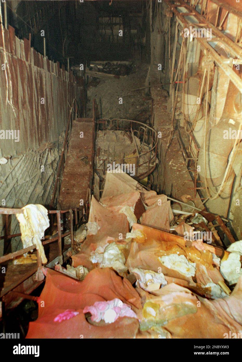 FILE - In this Nov.10, 2000 file photo solidified foam, piles of lead ...