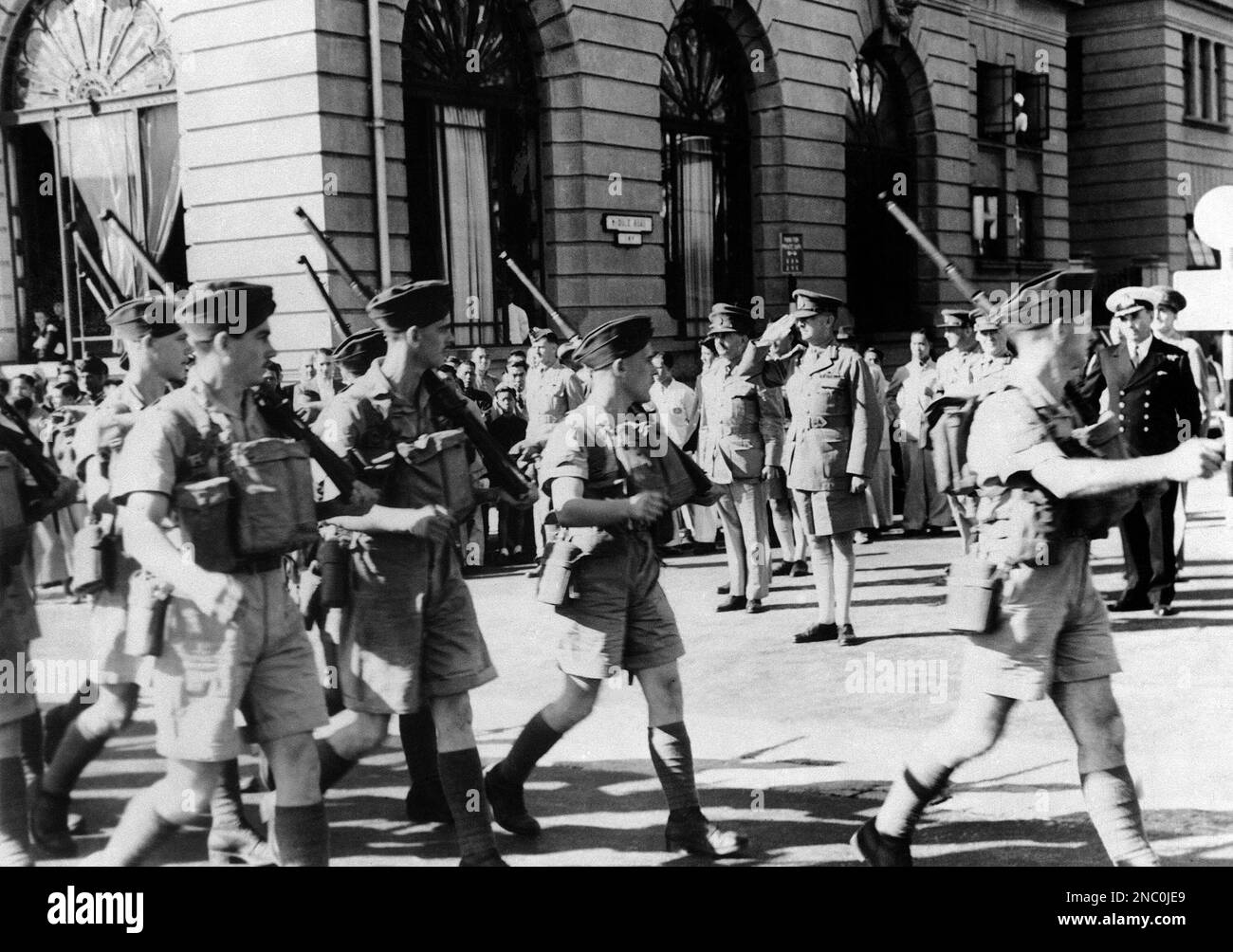 The general officer commanding Hong Kong Garrison, Major General C.M ...