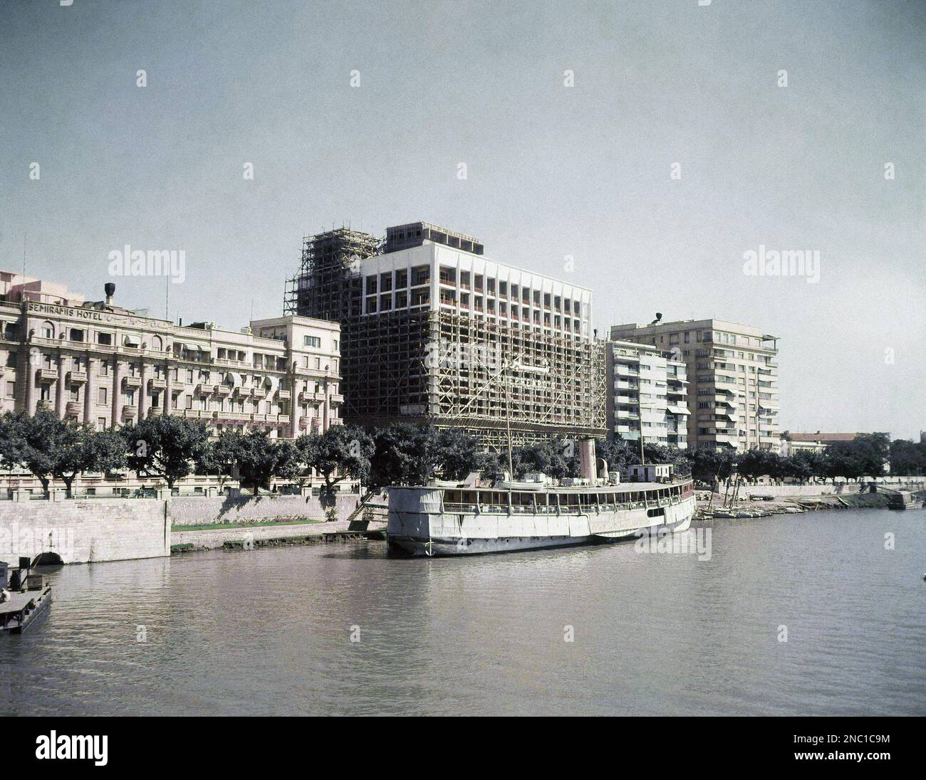 New hotel, Shepherd's Hotel, under construction in Cairo, Egypt, seen ...