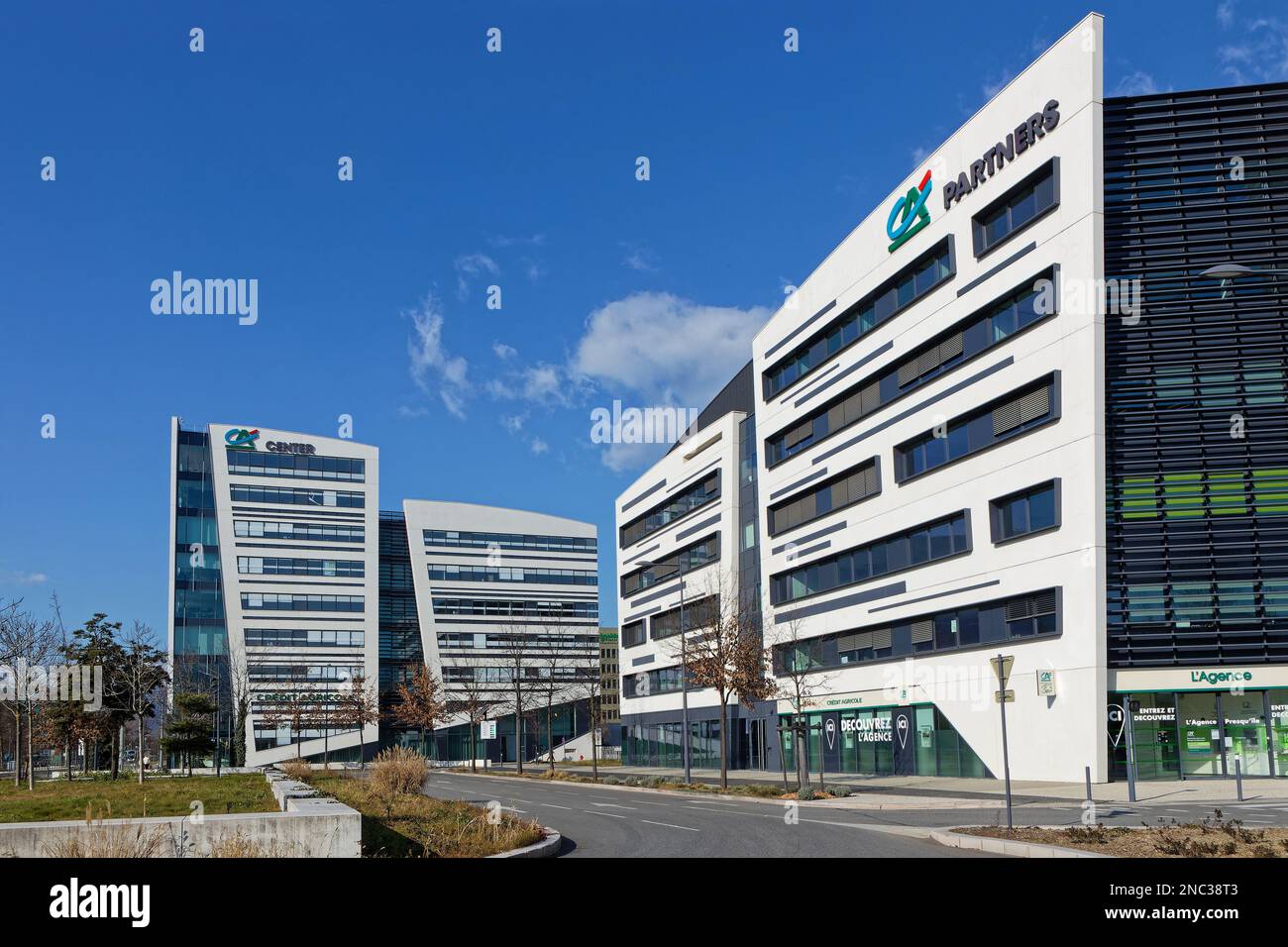 GRENOBLE, FRANKREICH, 9. Februar 2023 : Presqu'Ile, ein neuer Pol ...