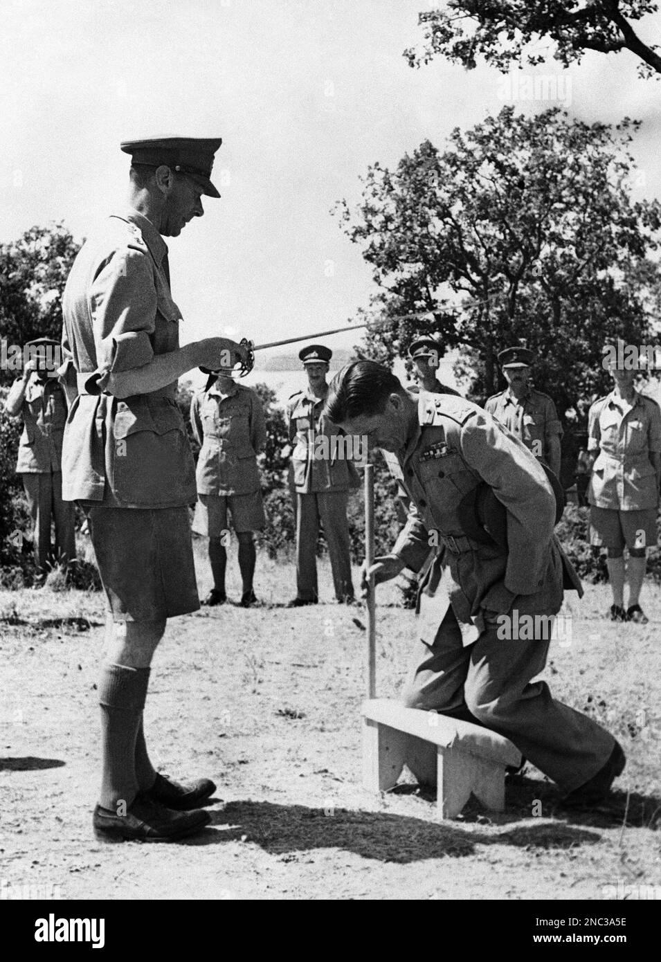 In the camp grounds of Allied Headquarters Lieutenant General Harding ...