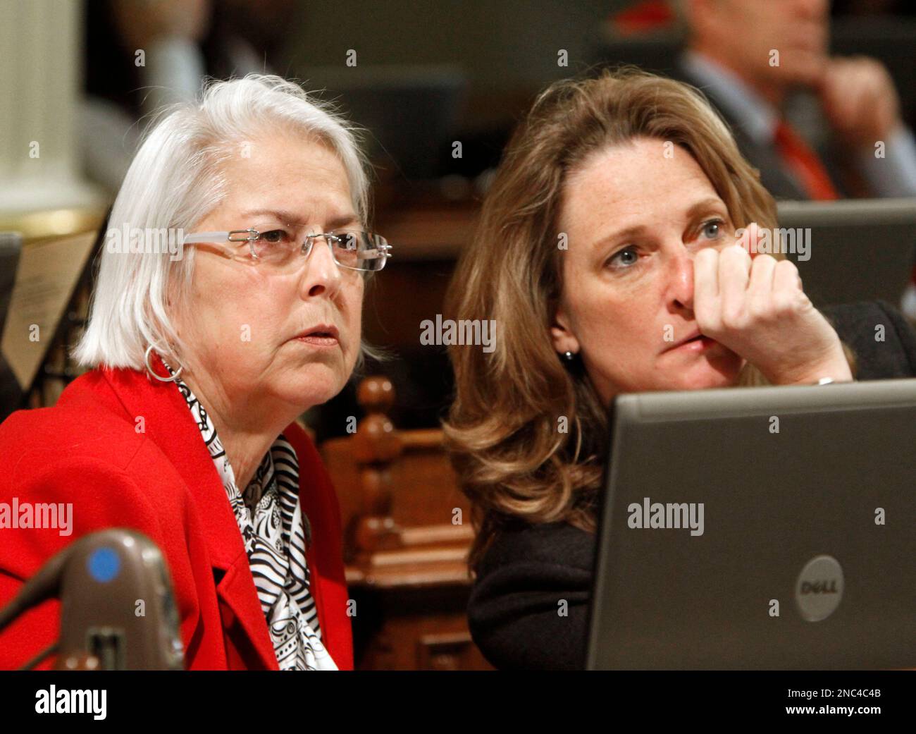 Assembly members Bonnie Lowenthal, D-Longe Beach, left, and Betsy ...