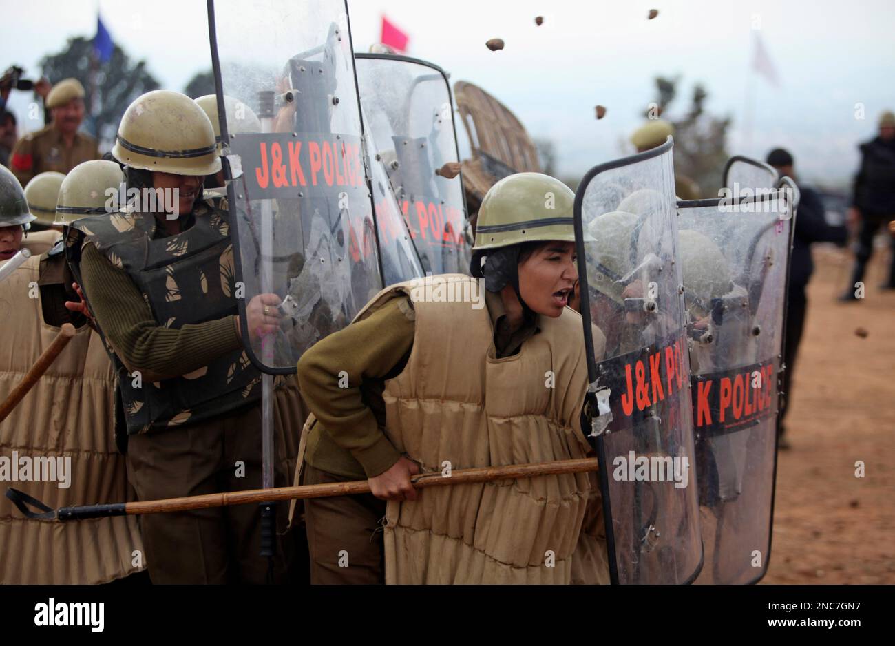 Jammu and Kashmir police officers in specially designed combat uniforms ...