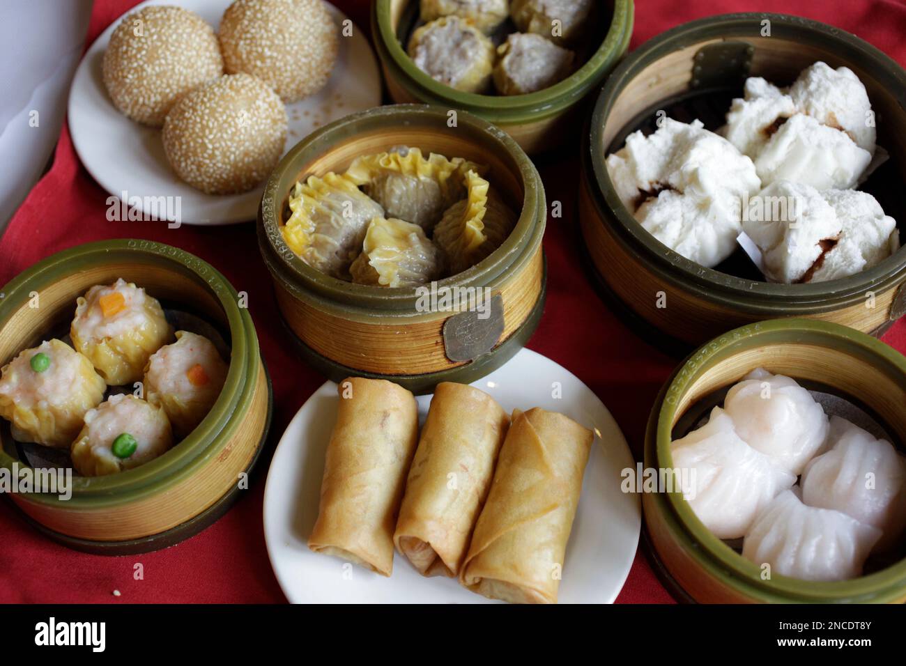 This Tuesday, Dec. 21, 2010 photo shows servings of Dim Sum including ...