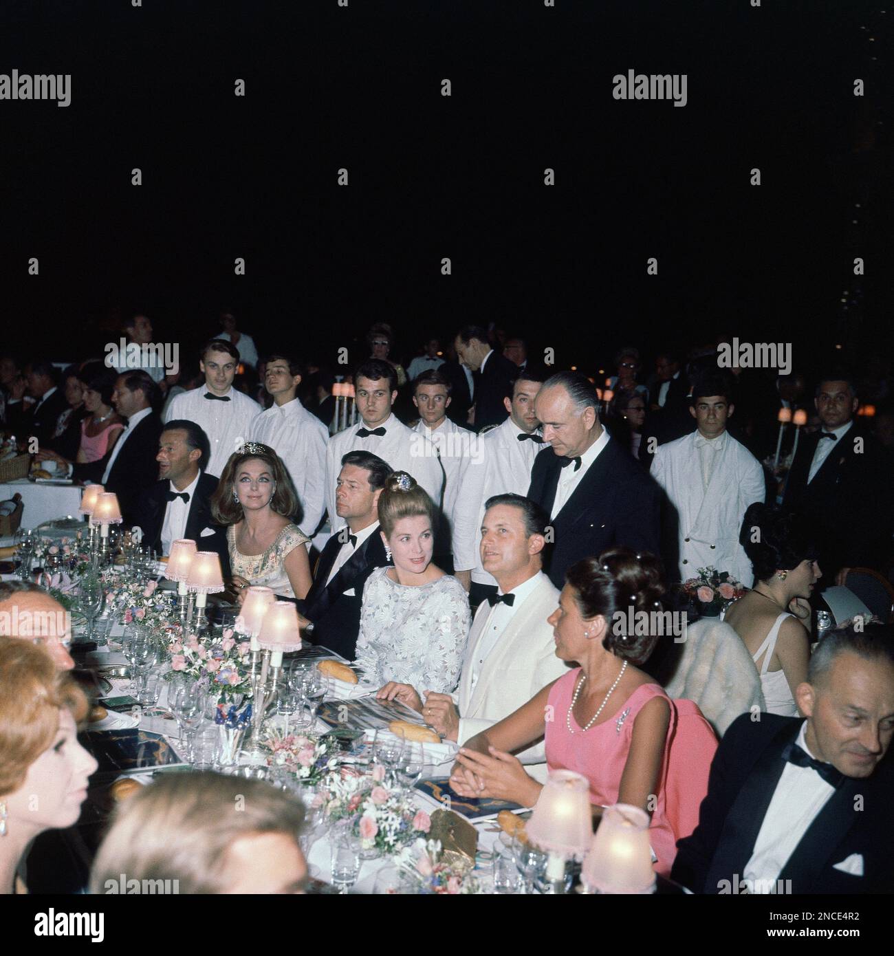 Princess Grace Kelly and Prince Rainier at the International red Cross ...