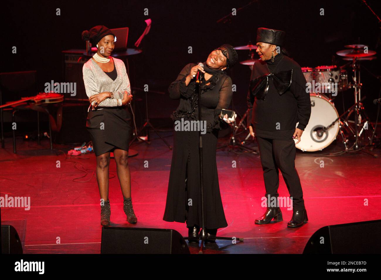 The three Boney M singers, Maizie Williams, Liz Mitchell, and Marcia ...
