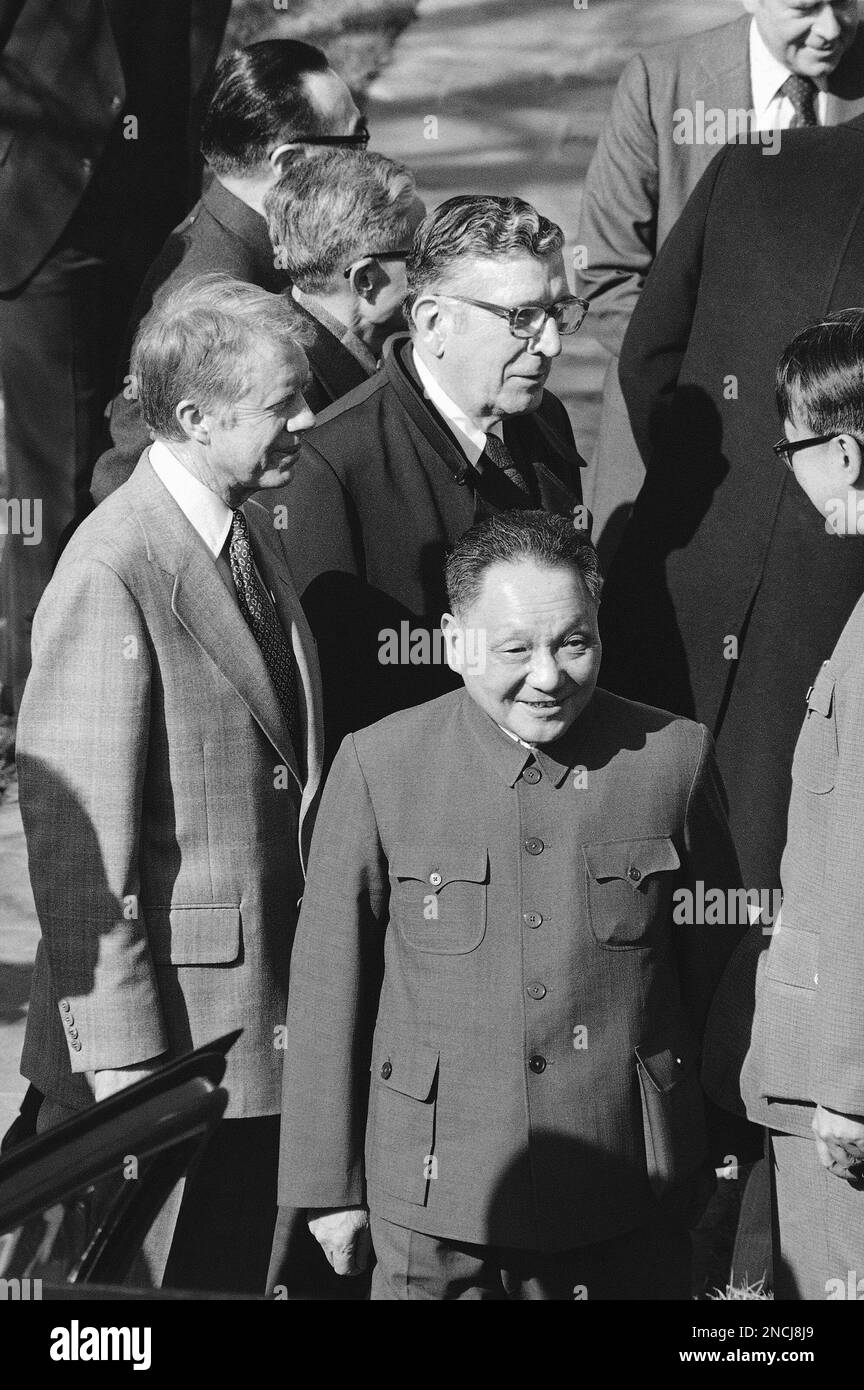 Chinese Vice Premier Teng Hsiao-ping with President Jimmy Carter and ...