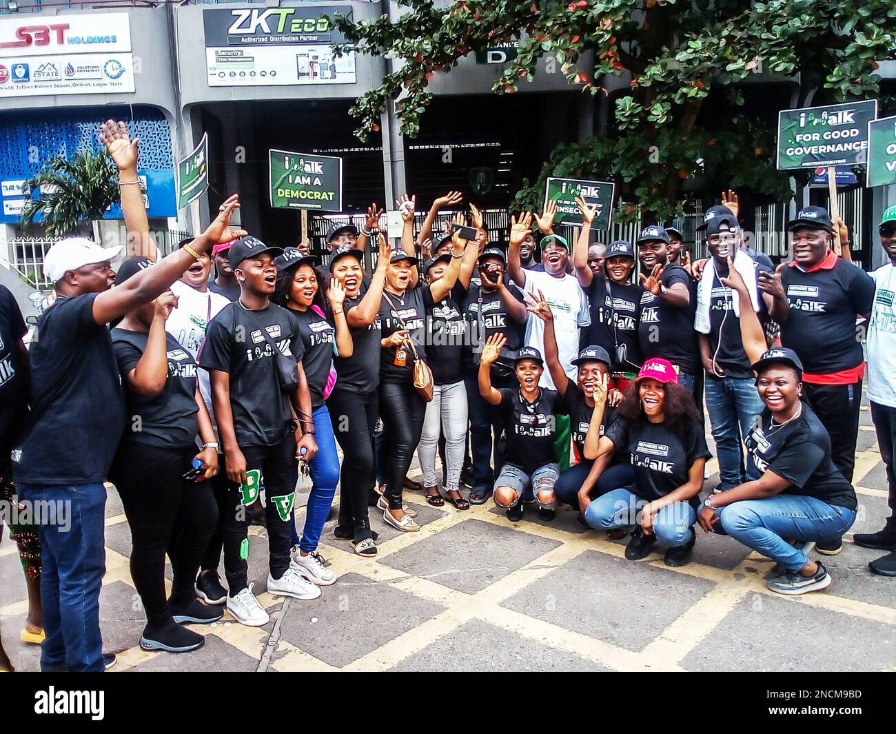 Teilnehmer des Independence Walk vom Tafawa Balewa Square (TBS) zur ...