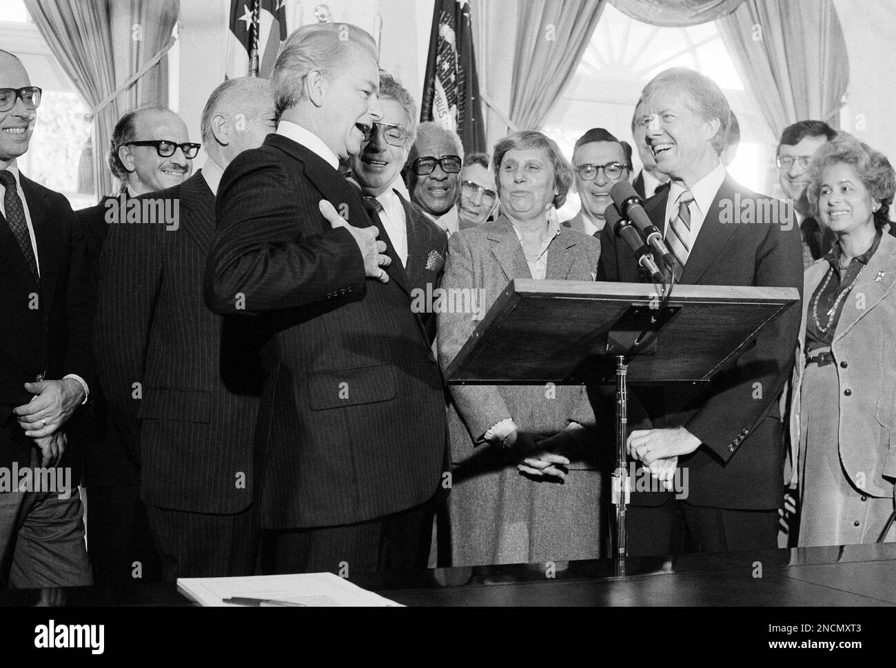 Senate Majority Leader Robert Byrd of West Virginia laughs with ...