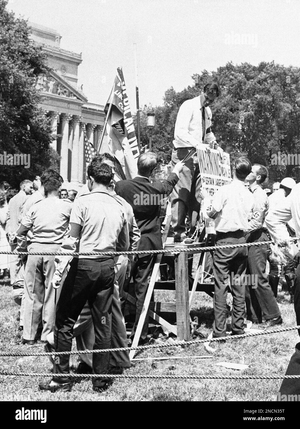 George Lincoln Rockwell, self-styled leader of the American Nazi Party ...