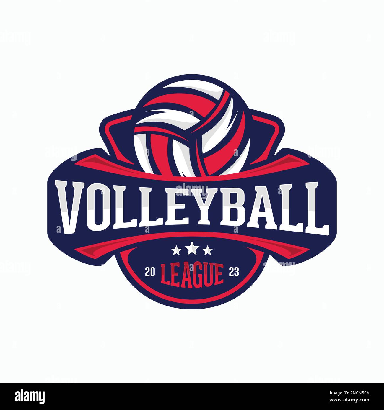 Volleyball label badge logo icon -Fotos und -Bildmaterial in hoher ...