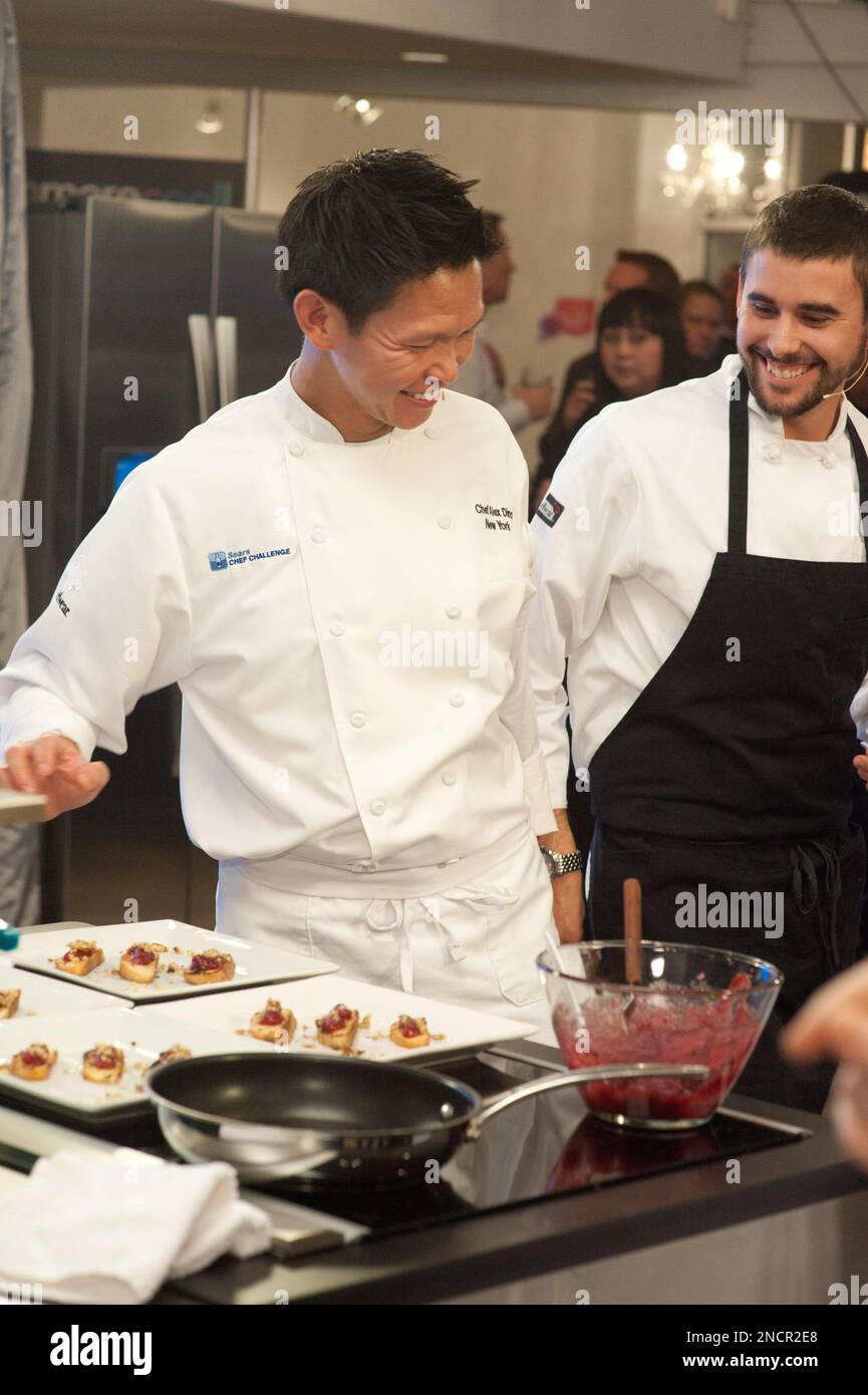 Sears Chef Challenge Grand Champion, Chef Alex Dino (left), competes in ...