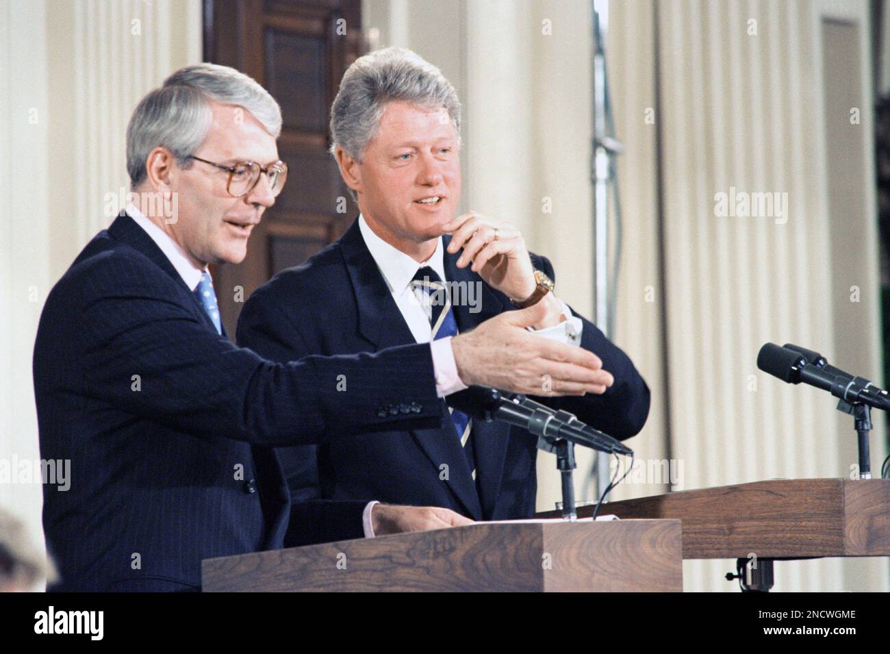 British Prime Minister John Major gestures during his joint news ...