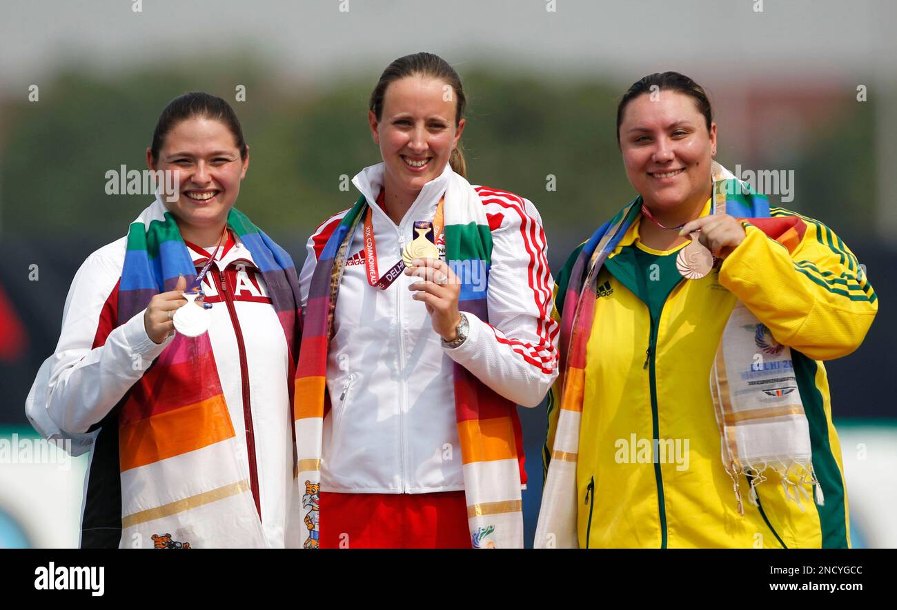 Medal winners, from left, Canada's Doris Mary Jones, silver; England's ...