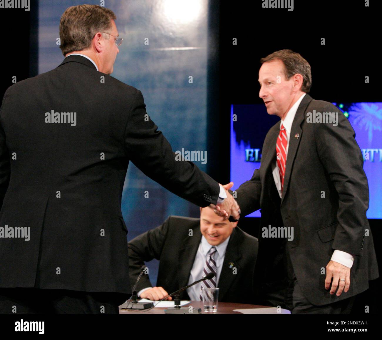 Superintendent of Education candidates Democrat Frank Holleman, left ...