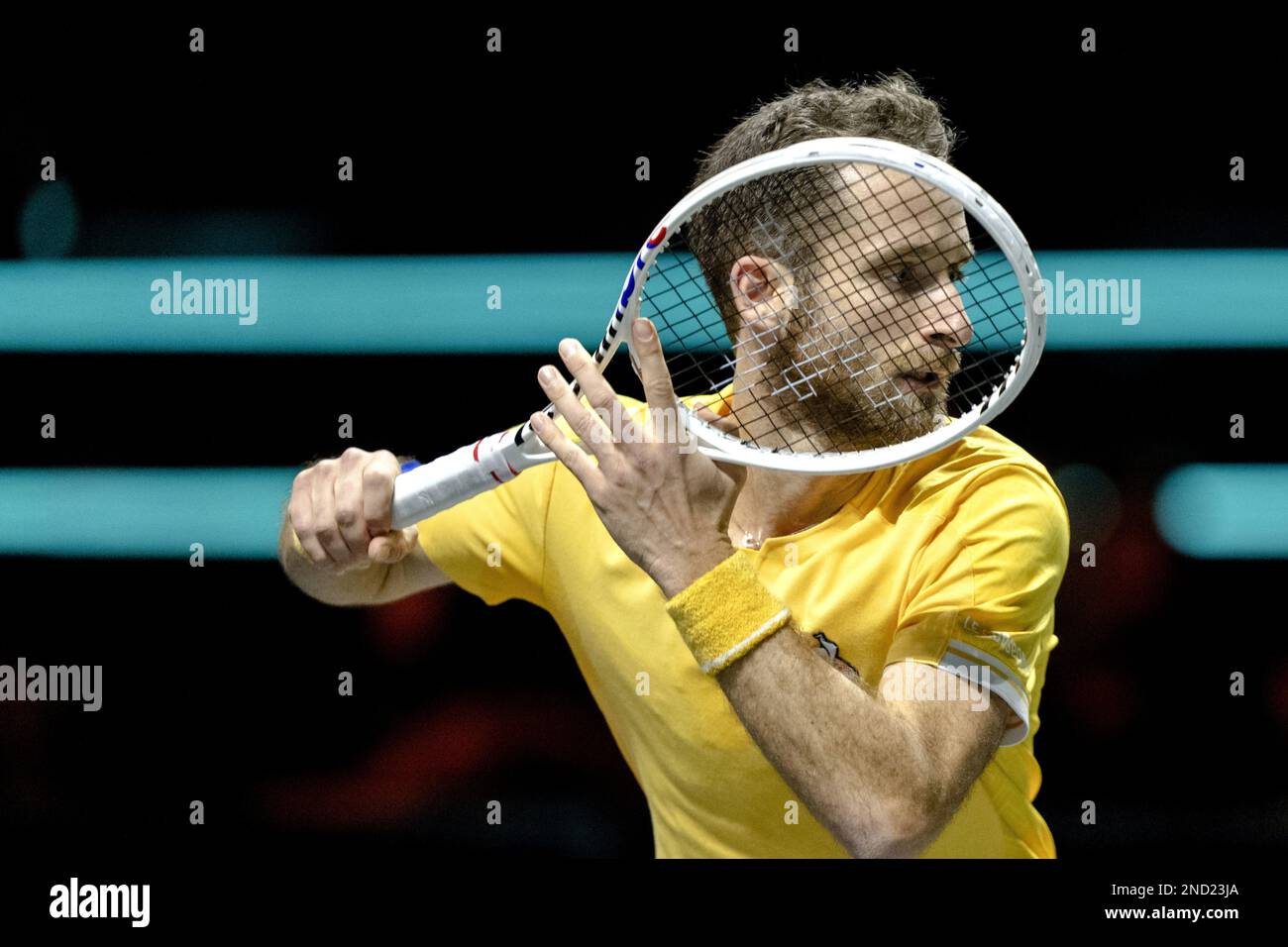ROTTERDAM - Constant Lestienne (FRA) in Aktion gegen Holger Rune (DEN ...