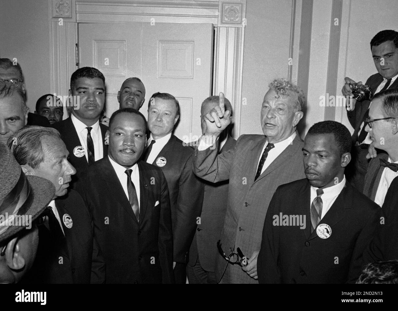 Leaders of the March on Washington shown with Senator Everett Dirksen ...