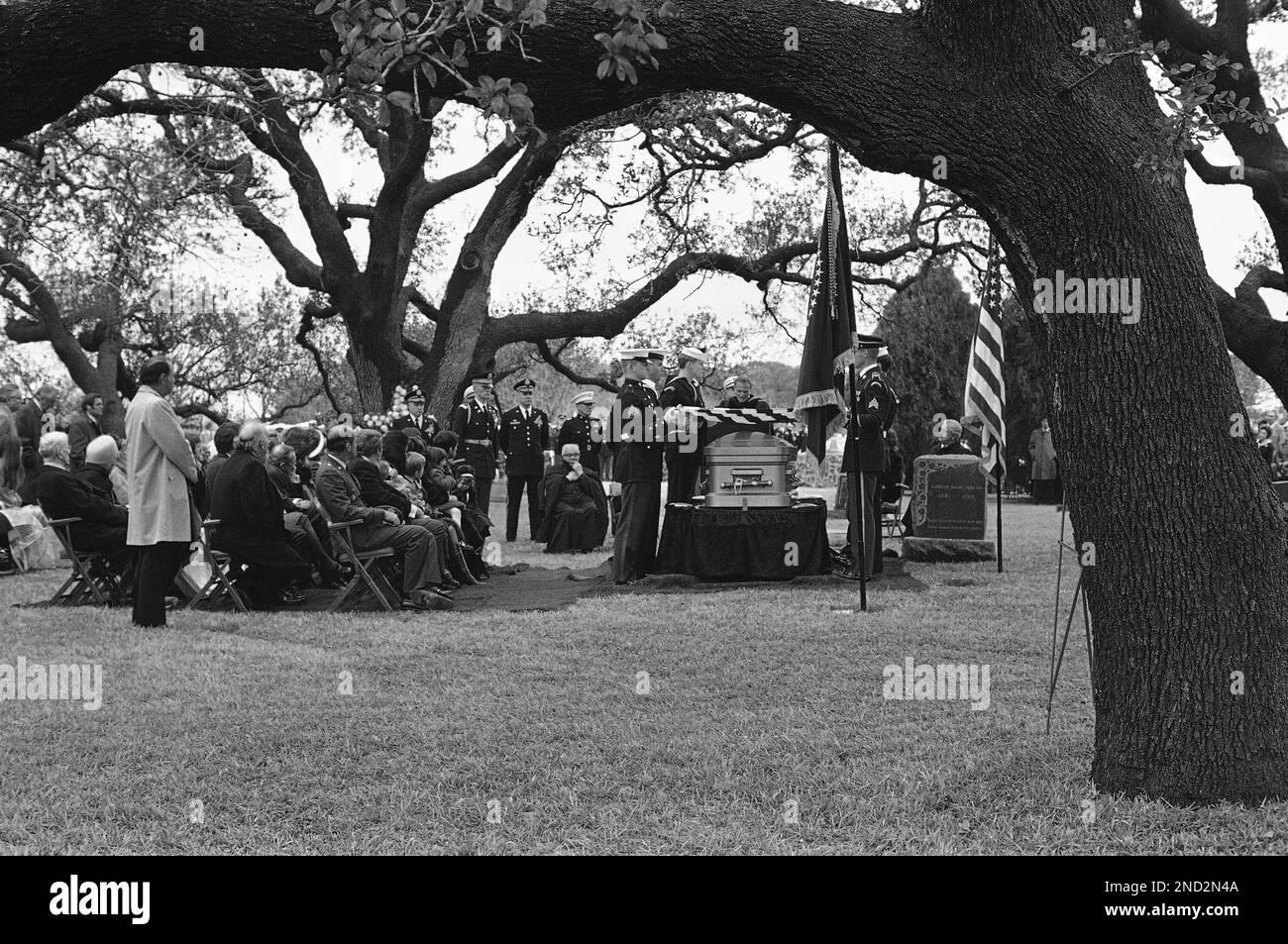 Rev. Billy Graham delivers the eulogy at the funeral of former ...