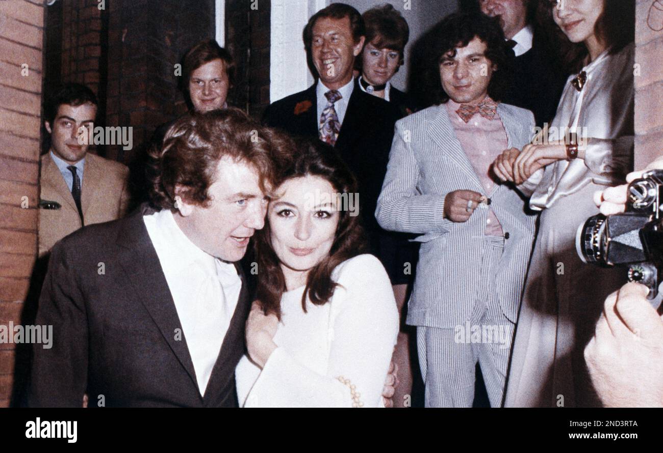 Albert Finney, 34-year-old British actor embraces his bride, French ...