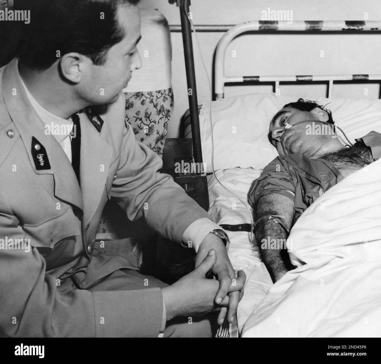 Adnan Menderes, onetime strongman Premier of Turkey, receives oxygen ...