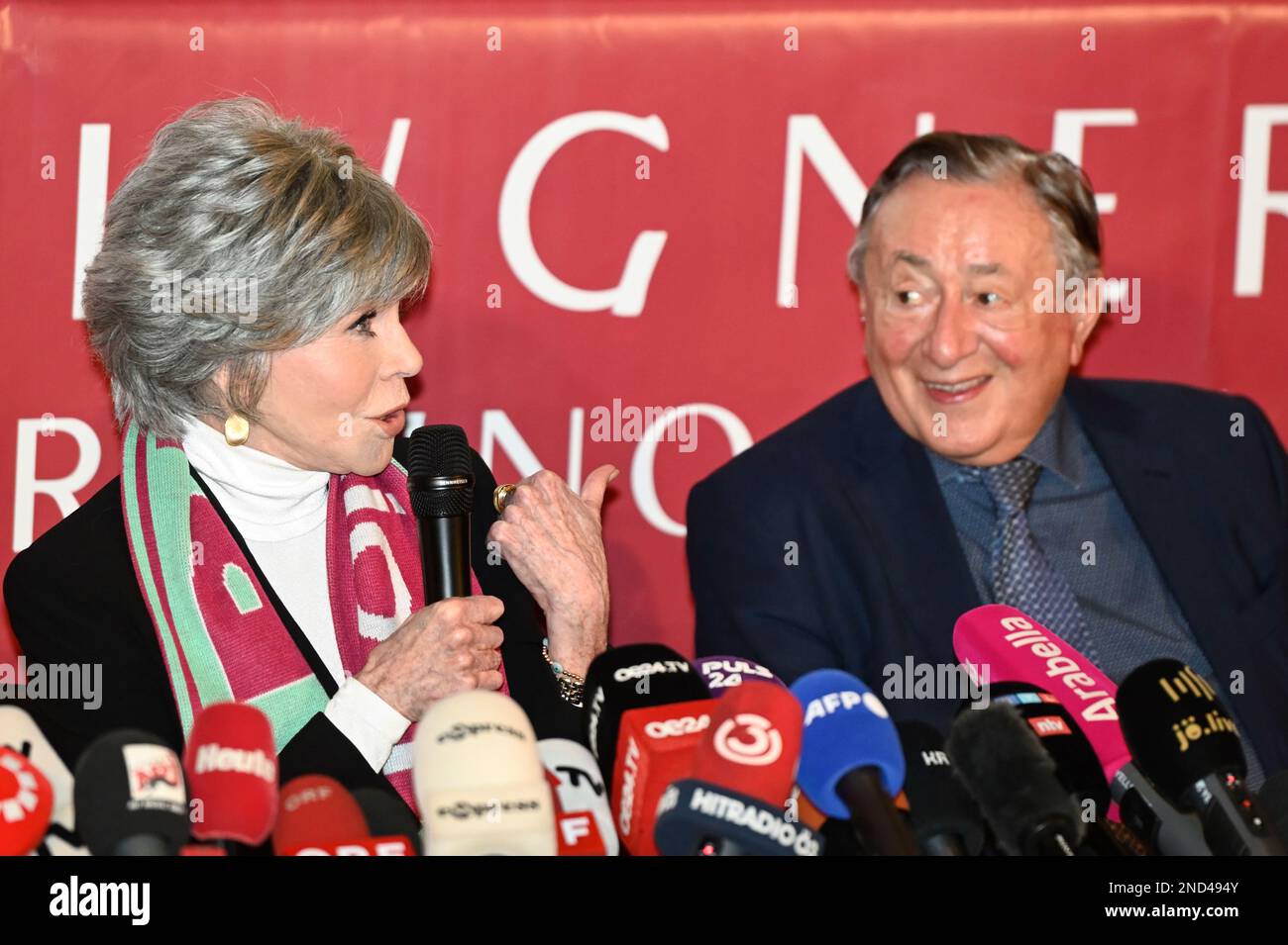 Wien, Österreich. 15. Februar 2023 Pressekonferenz mit Richard Lugner ...