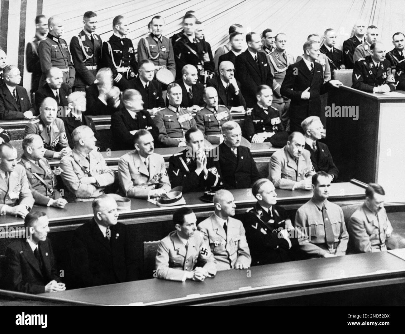 Members of the German cabinet are shown during a meeting of the ...