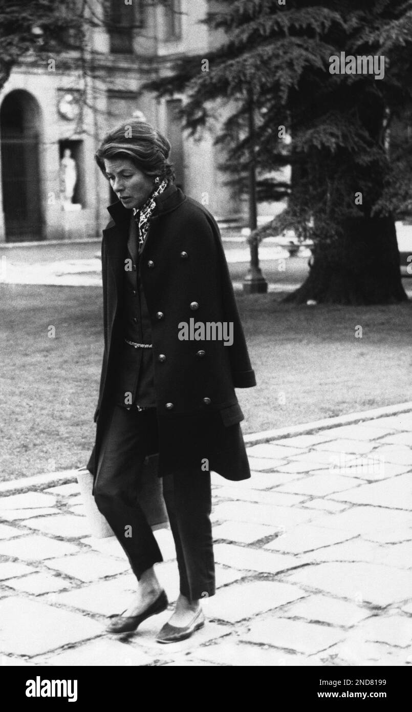 Swedish-born actress and film star Ingrid Bergman is seen alone with ...