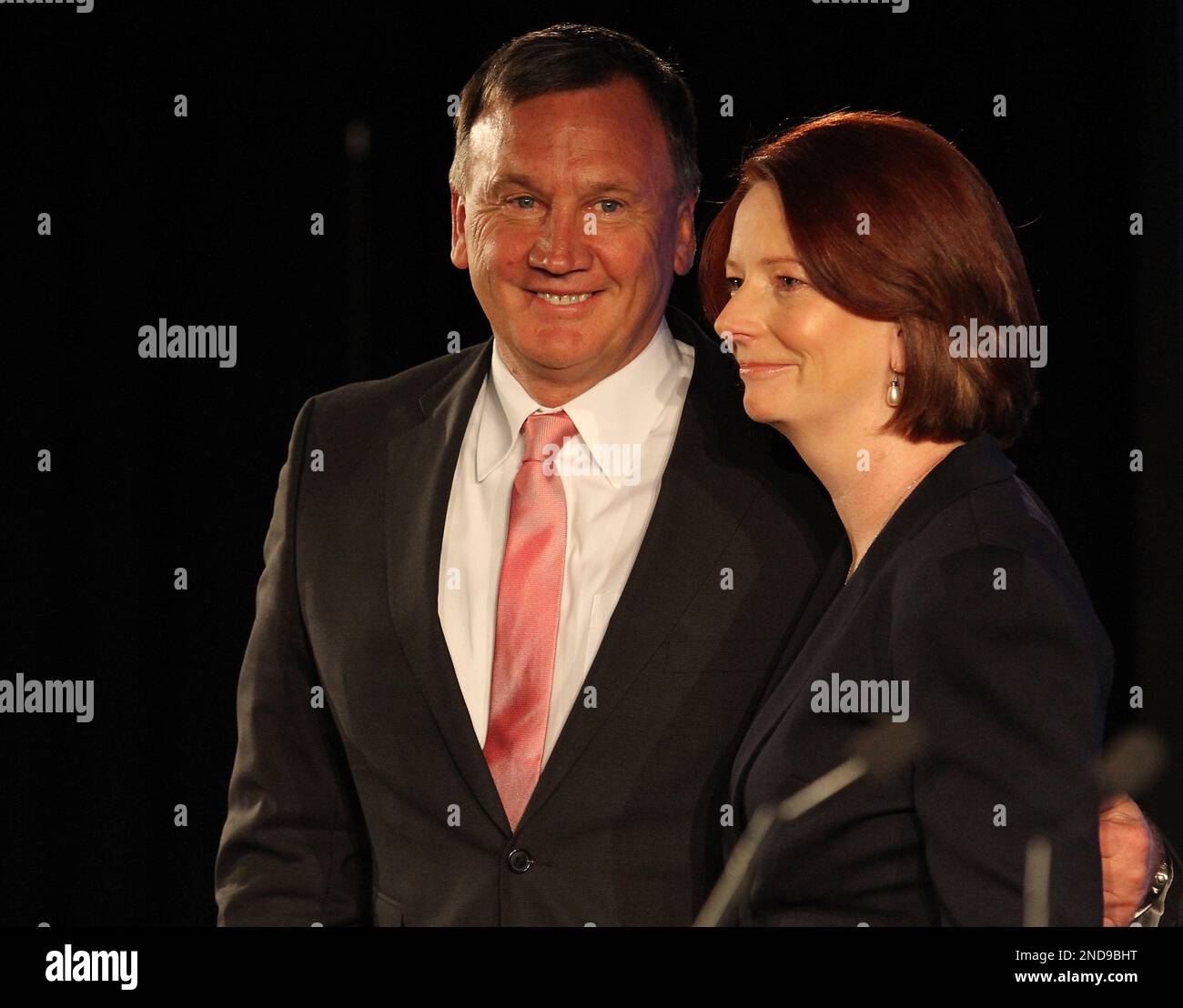 Australian Prime Minister Julia Gillard, right, with her partner Tim ...