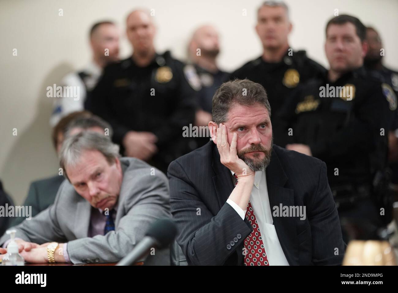 Assistant District Attorney Gary Hackbush looks on during the ...