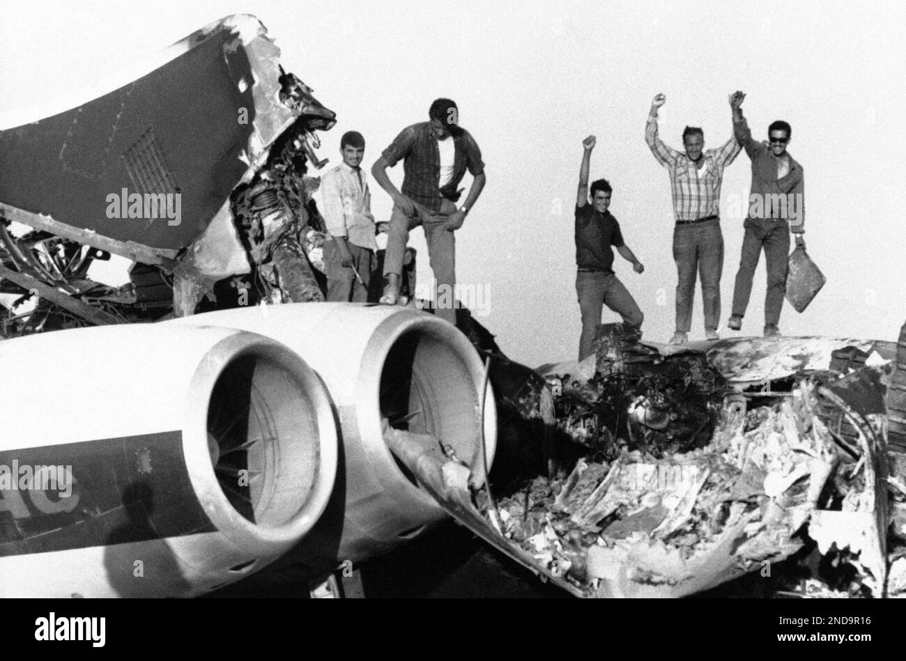 Palestinian guerrillas celebrated the blowing up of a Boac Airliner ...