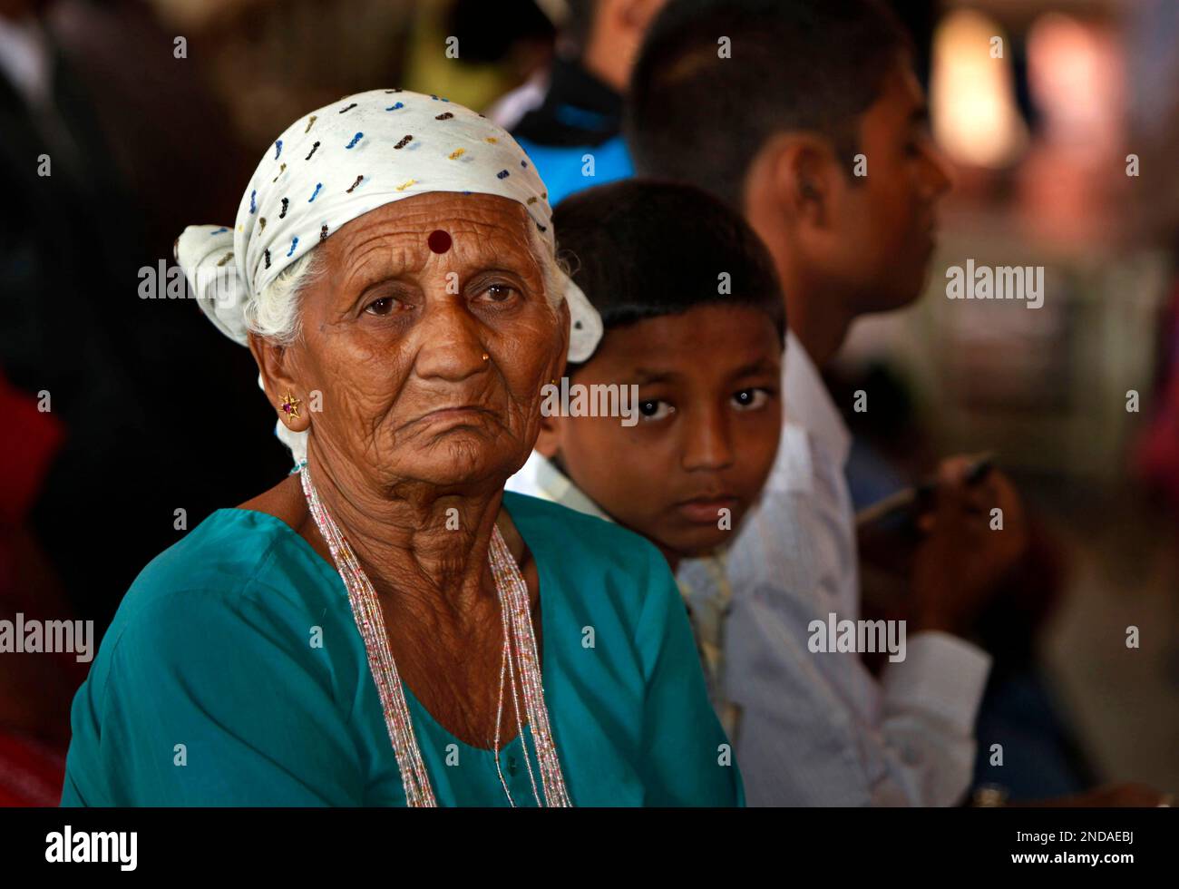 Bhutanese refugees, Aaiti Maya Darji, left and her grandson Ranjan ...