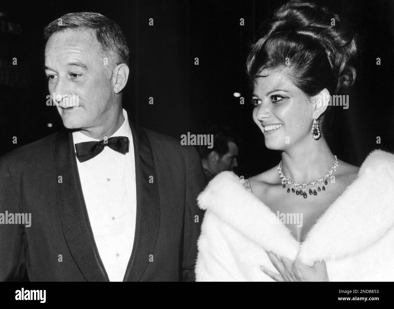 Italian actress Claudia Cardinale leaves the Bistro restaurant in ...