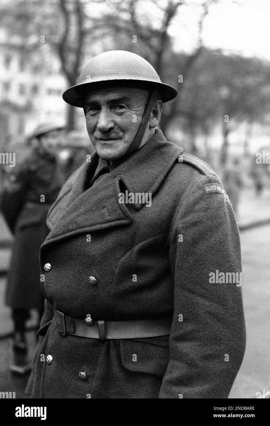 Lieutenant Colonel C. McColloh, one of the oldest Home Guards on parade ...