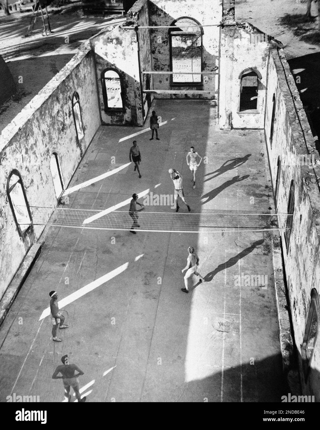 Inside the walls of the battered structure, which was once a church on ...