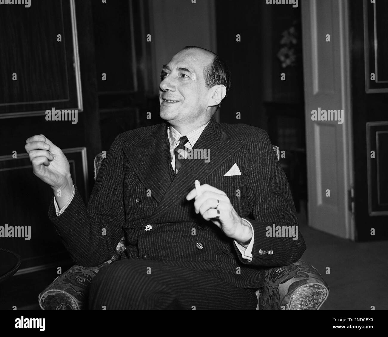 Colonel Jozef Beck, Polish Foreign Minister wearing a monocle and ...